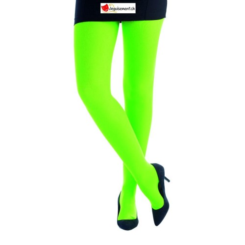 Collant opaque vert fluo